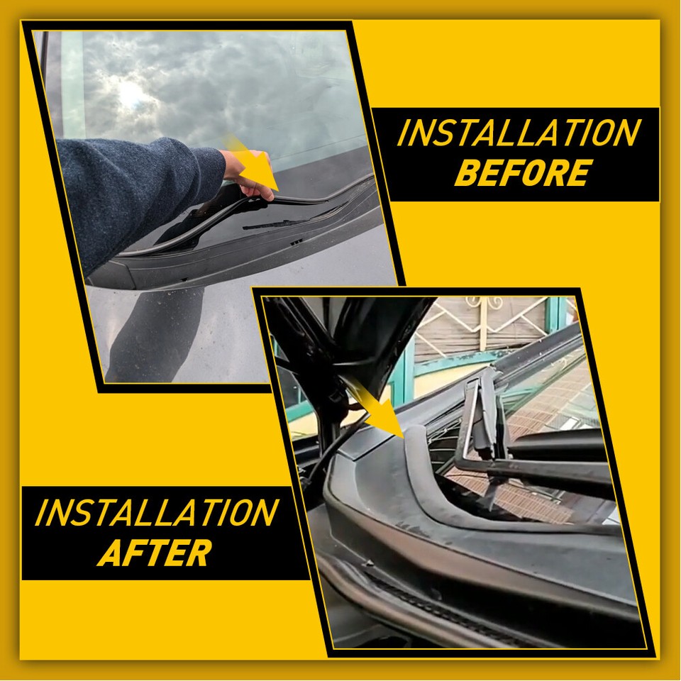 1.8m Rubber Car Seal Under Front Windshield Panel Sealed Trim Moulding ...