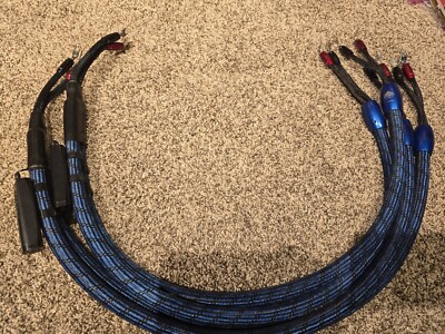 AudioQuest Everest Double Bi-Wire DBW 3 ft Speaker Cables w/Silver ...