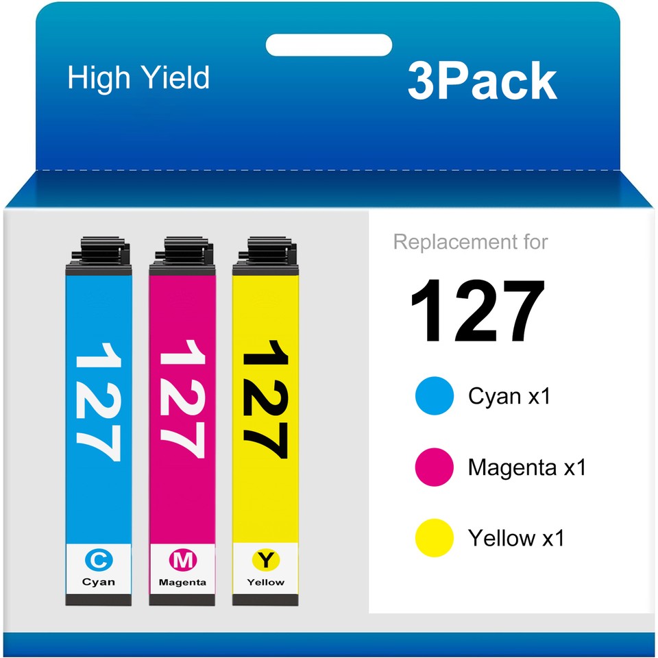 127 Ink Cartridge for Epson WorkForce 633 635 645 WF-3530 WF-3540 WF ...