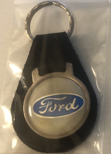 VINTAGE Black Round Ford Logo Emblem Keychain Key Fob | eBay