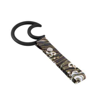 Car Accs JDM Moon Shape TSURIKAWA Black Ring Green Waves Nylon Handle ...