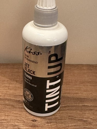 1 Bottle of KISS Color Tint Up Semi Permanent Hair Color JET BLACK 5 oz ...