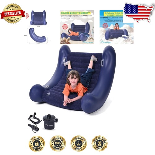 Inflatable Sensory Chair for Kids - AIR Cloud Rocker in Blue, Portable ...