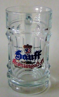 Vintage German Hauff Kronungstoff .4L Beer Glass Mug -circa 1980 ...