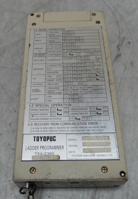 Toyoda Machine Works Txa-2360 Ladder Programmer TOYOPUC for sale online ...
