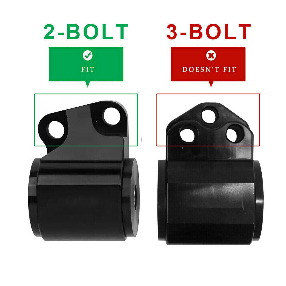 BILLET ALUMINUM 2-BOLT ENGINE MOUNT KIT FOR EG EH/DC D15/D16 B16/B18 ...