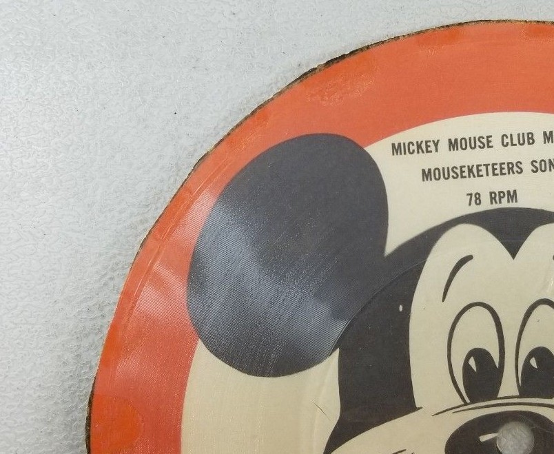 RARE 78 RPM VINTAGE MICKEY MOUSE CLUB MARCH MOUSEKETEERS FLOPPY 45 ...