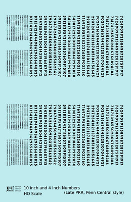 K4 HO Scale Decals Late PRR Pennsylvania/Penn Central Freight Car ...