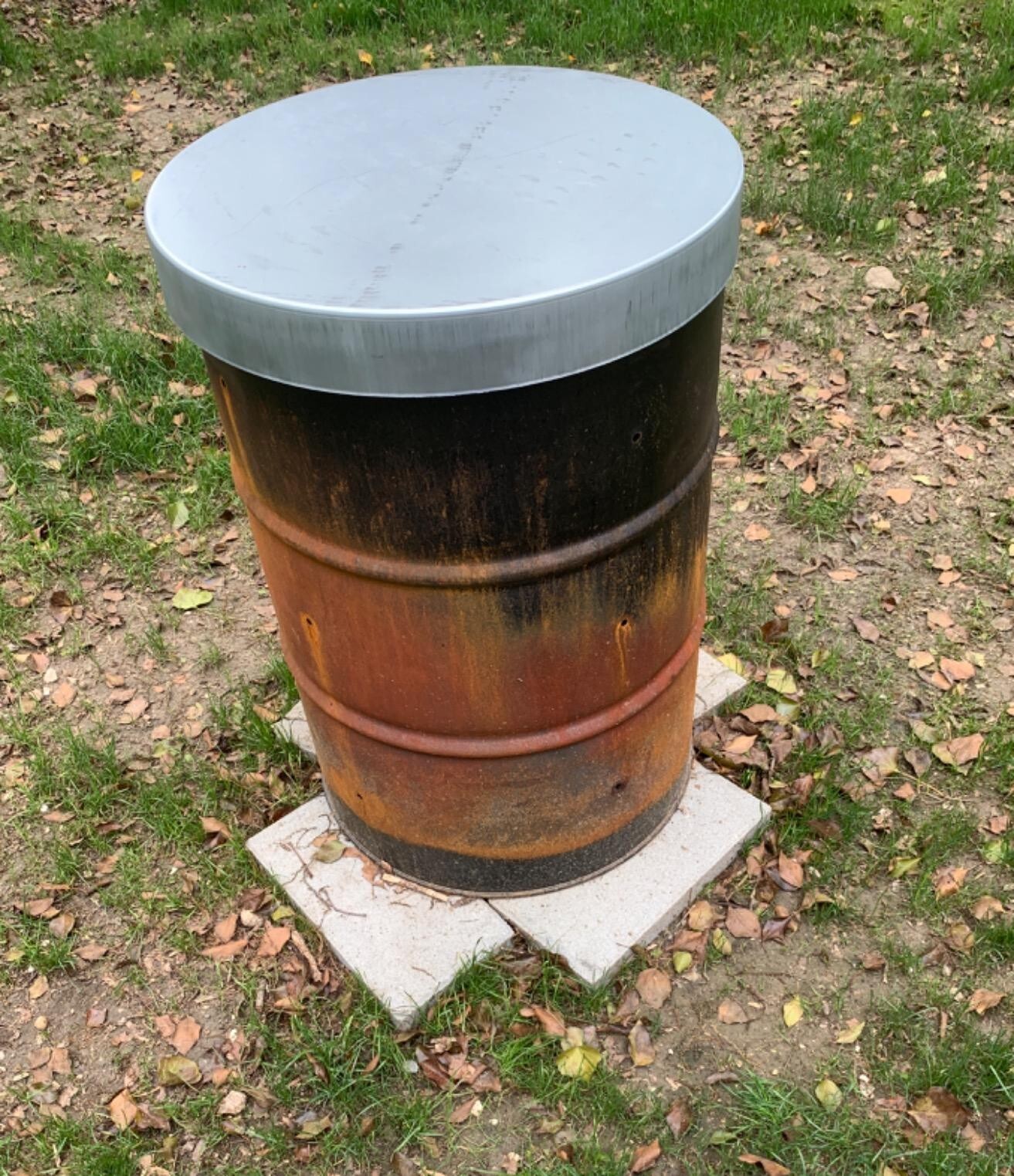 Drum Feeder Lid Galvanized Steel for 55 Gallon Drum Deer Feeder Game ...