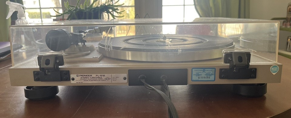 Vintage Pioneer PL-512 Turntable Tested Works Excel ES-70S Cartridge w ...