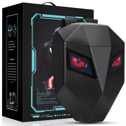 Motorcycle LED Knight Backpack Laptop Bag DIY programming Backpack 3D ...