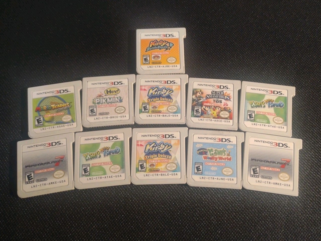 Nintendo 3DS Not for Resale NFR Game Lot of 11 Games Carts Only Mario ...