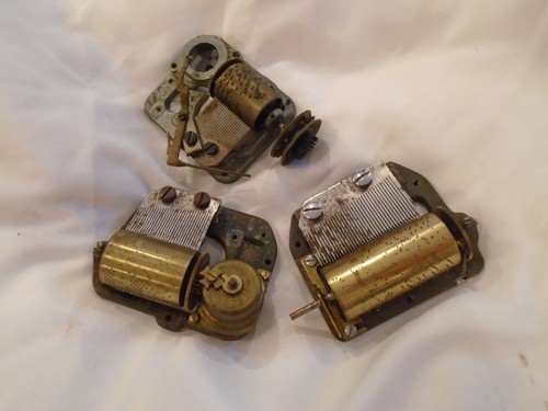 Lot of 3 vintage German Swis cuckoo clock & wind music box parts repair ...