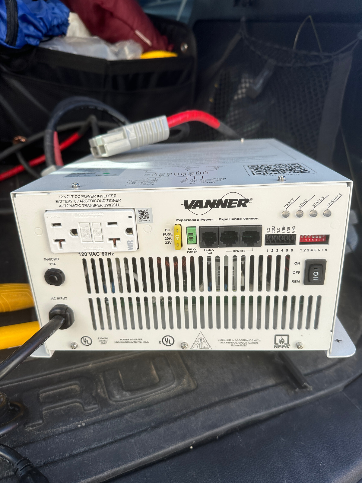 Vanner LSC12-1100 LifeSine Sinewave Ambulance Inverter Charger Replaces ...