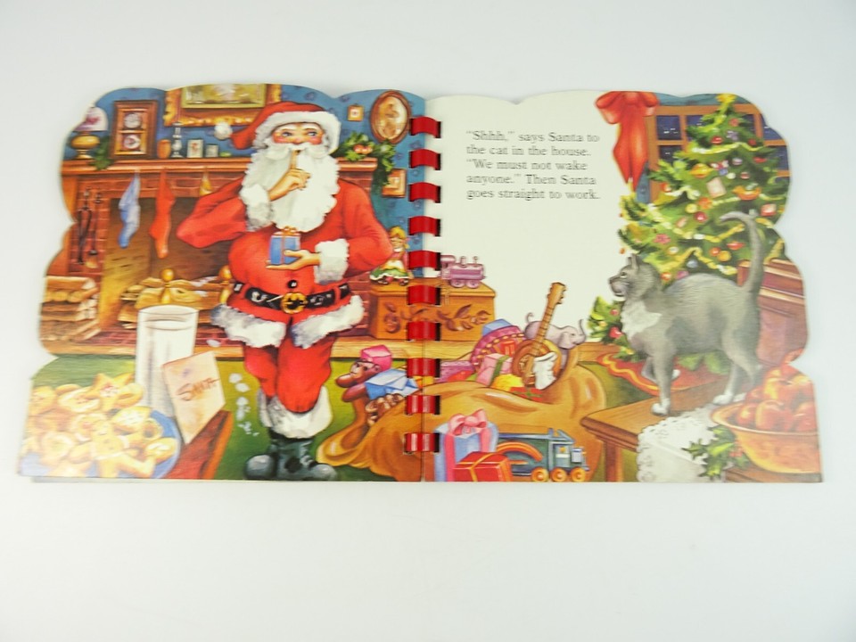 Santa is Coming Vintage Christmas Board Book Spiralbound Vintage 1981 ...