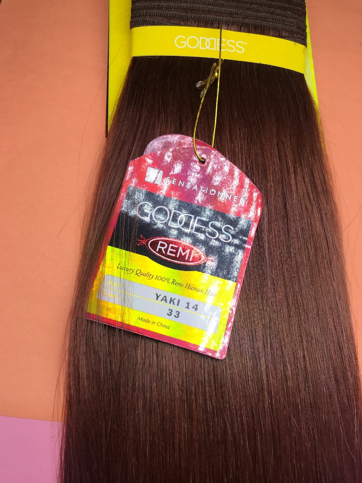 Sensationnel Remi Goddess Gold Yellow 100% Human Hair Remy_14"_#33 | eBay