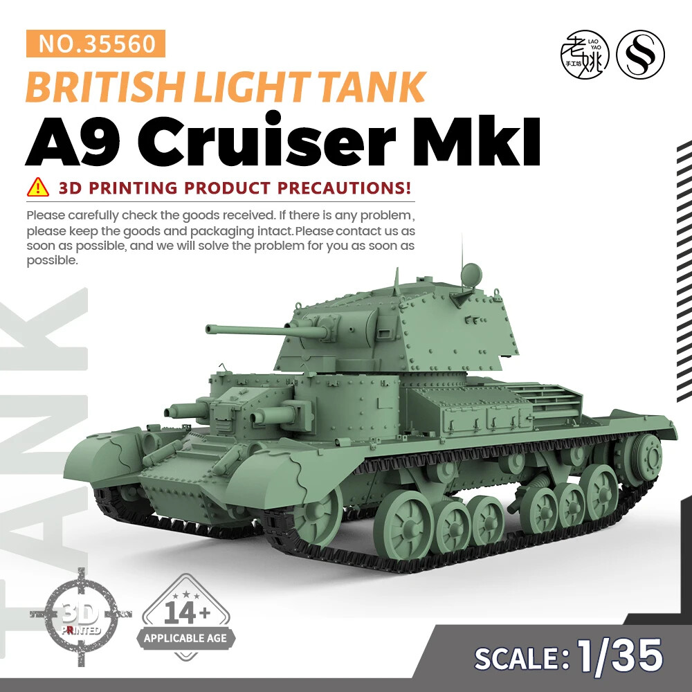 MRY-SFW SS35560 1/35 Military Model Kit British A9 Cruiser MkI Light ...