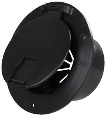 RV BLACK ELECTRIC ROUND POWER CORD CABLE HATCH CAMPER TRAILER MOTORHOME ...