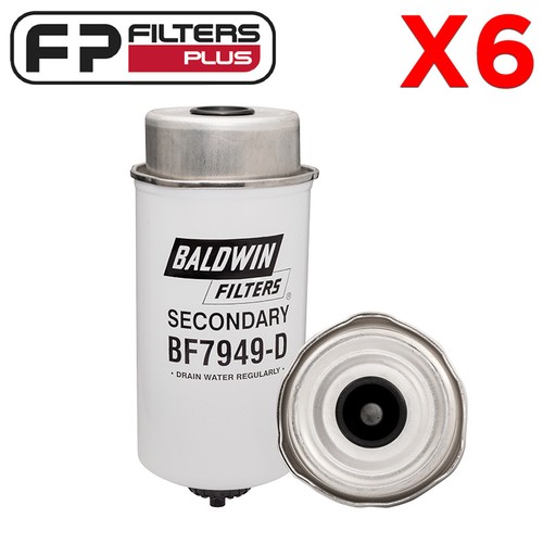 6 x BF7949-D Baldwin Fuel Filter - John Deere some 4045 Engines ...