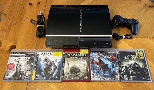 Sony Playstation 3 PS3 Fat CECHL01 PS3 80GB Console W/Power Cord ...