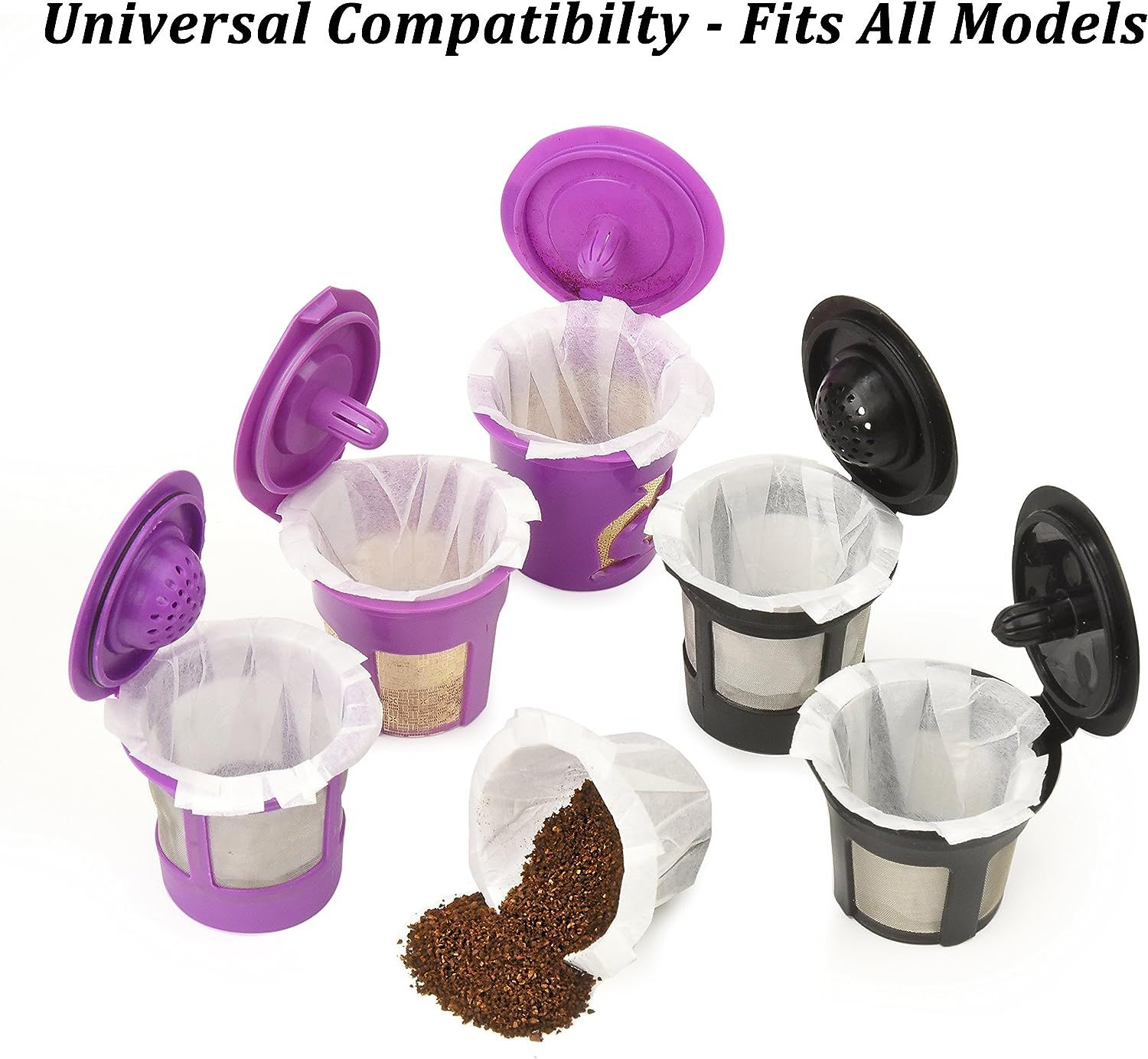 K Cup Filters - Pack of 300 - Fits With All Reusable Coffee Pods ...