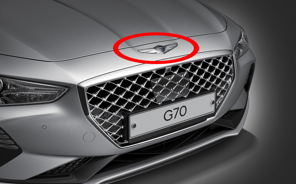 Genuine OEM Hood Trunk Wing Emblem Badge 2ea For 2018~2021 Hyundai ...