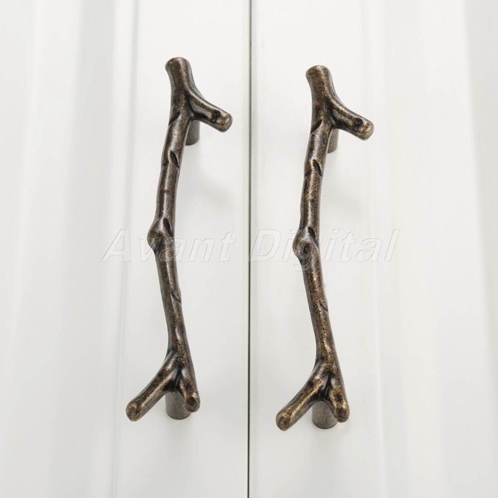 Twig Furniture Cabinet Knobs Retro Tree Branch Drawer Wardrobe Door ...