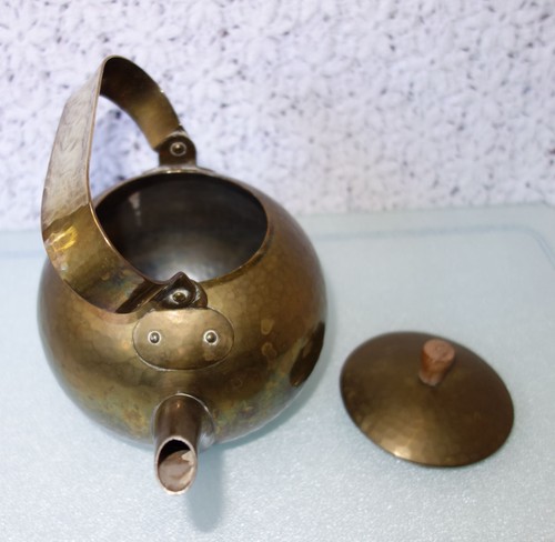 Karl Raichle, Meersburg Hand Hammered Brass Tea Kettle BAUHAUS Germany ...