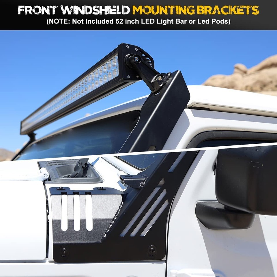 A-Pillar Light Bar Mount Bracket For 2018-2023 Jeep Wrangler JL ...