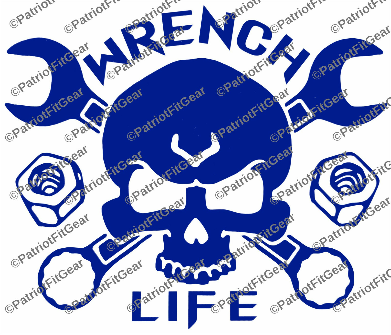 Wrench Life,Mechanic,Gear Head,Wrenching,Skull,Grease Monkey,Sticker ...