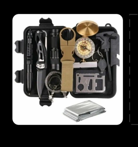 Survival Gear Kits 13 in 1 Outdoor Emergency SOS Survive Tools for ...