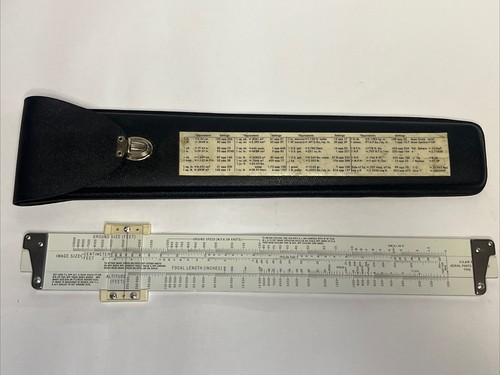 USAF Aerial Photo Slide Rule TYPE A-1 All Metal 12" VINTAGE AIR FORCE ...