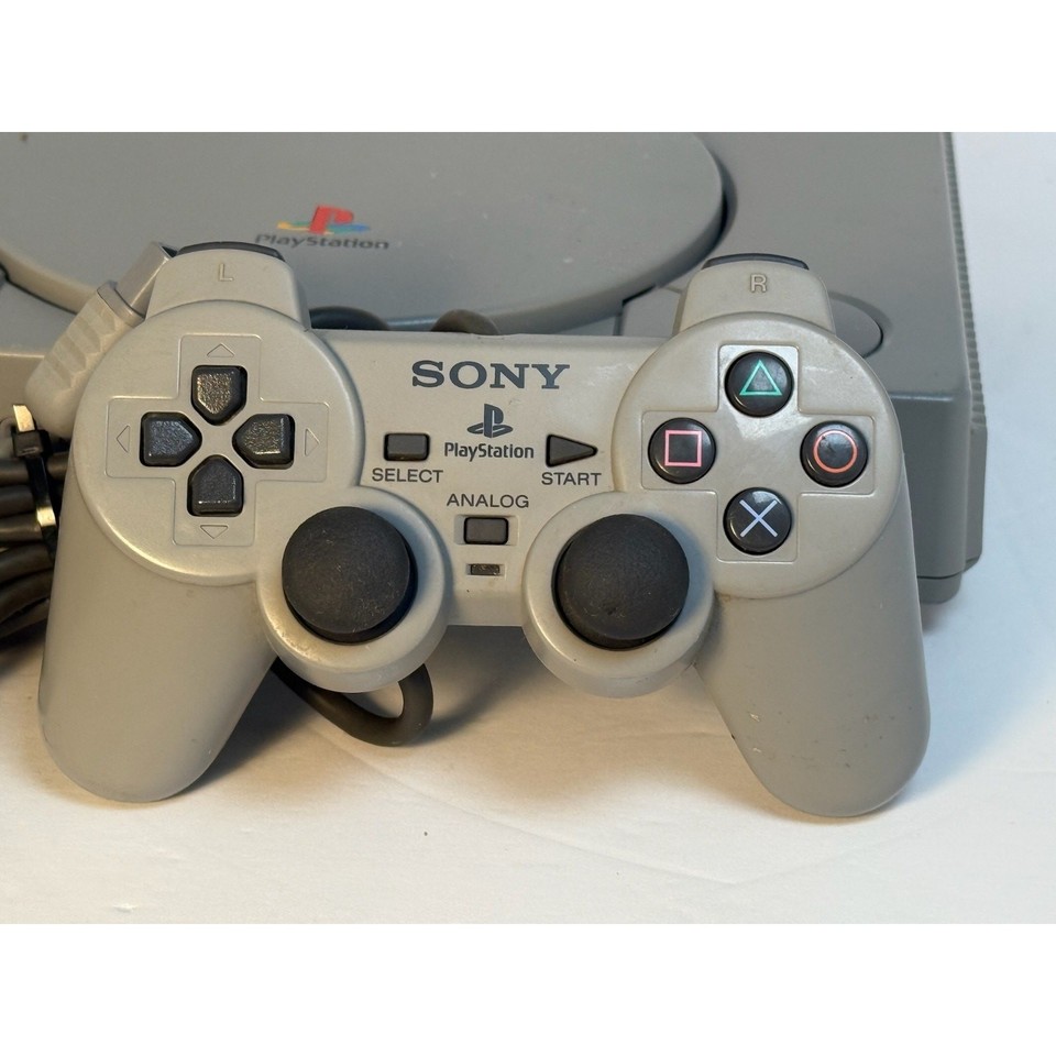 Sony PlayStation 1 PS1 SCPH-1001 Console + Controller & 2 Games ...