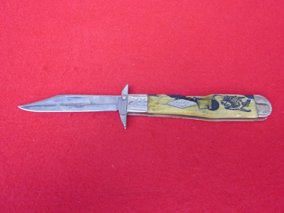 Case XX David Yellowhorse Early Morning Singer Olive Green Bone Cheetah ...