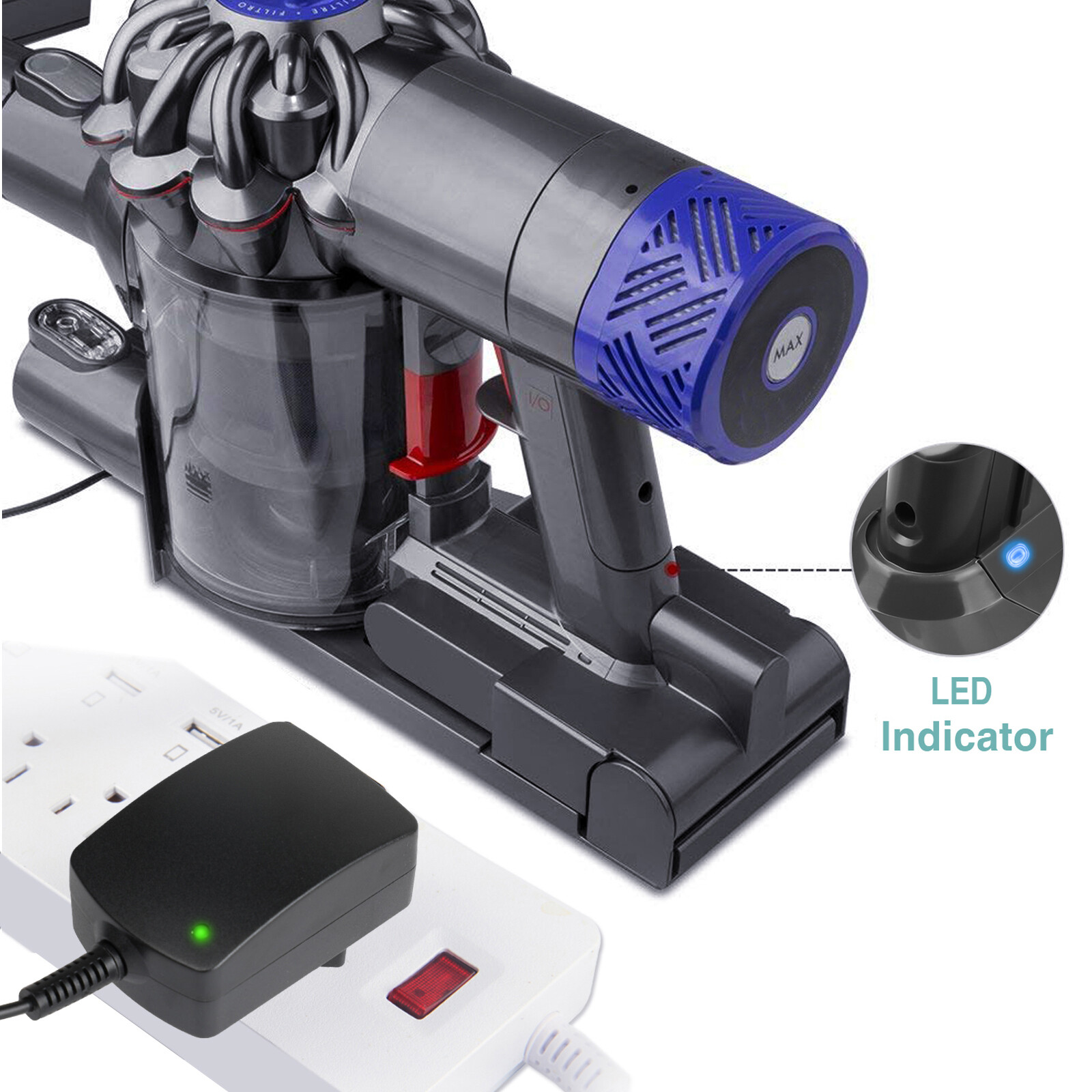 New Brand For Dyson 64506-07 Adapter Charger Power Cord V6 V7 V8 DC58 ...