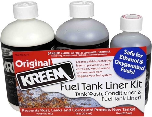 KREEM Products Motorcycle Fuel Tank Repair/Sealer Kit Complete Tank ...
