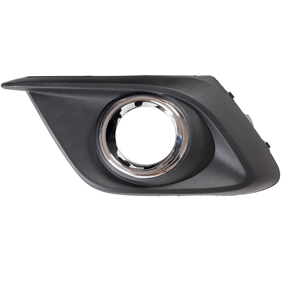 Left Front Bumper Fog Lamp Bezel Cover W/ Chrome Ring Fit For 2014-2016 ...