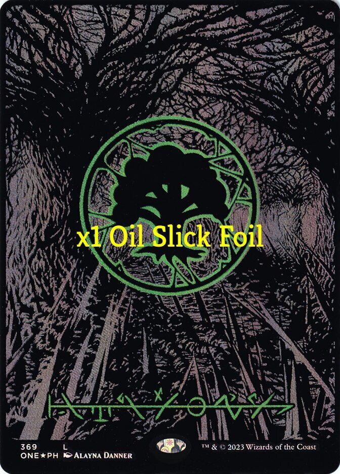 MTG Oil Slick Raised Foil Phyrexia: All Will Be One ONE Basic Lands ...