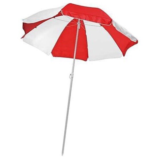 Red And White Beach Umbrella