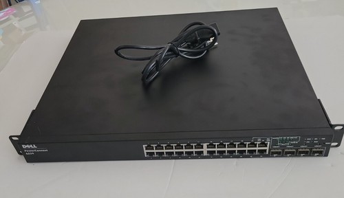 Dell PowerConnect 6224 24-Port Gigabit Switch & Power Cable | eBay