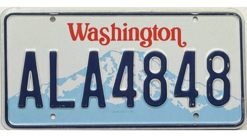 *99 CENT SALE* 1990s Washington RENTAL CAR License Plate #ALA4848 Alamo ...