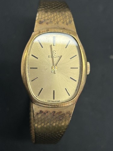 ELGIN Gold Mesh Band Vintage Watch Swiss Made Collector's Item | eBay