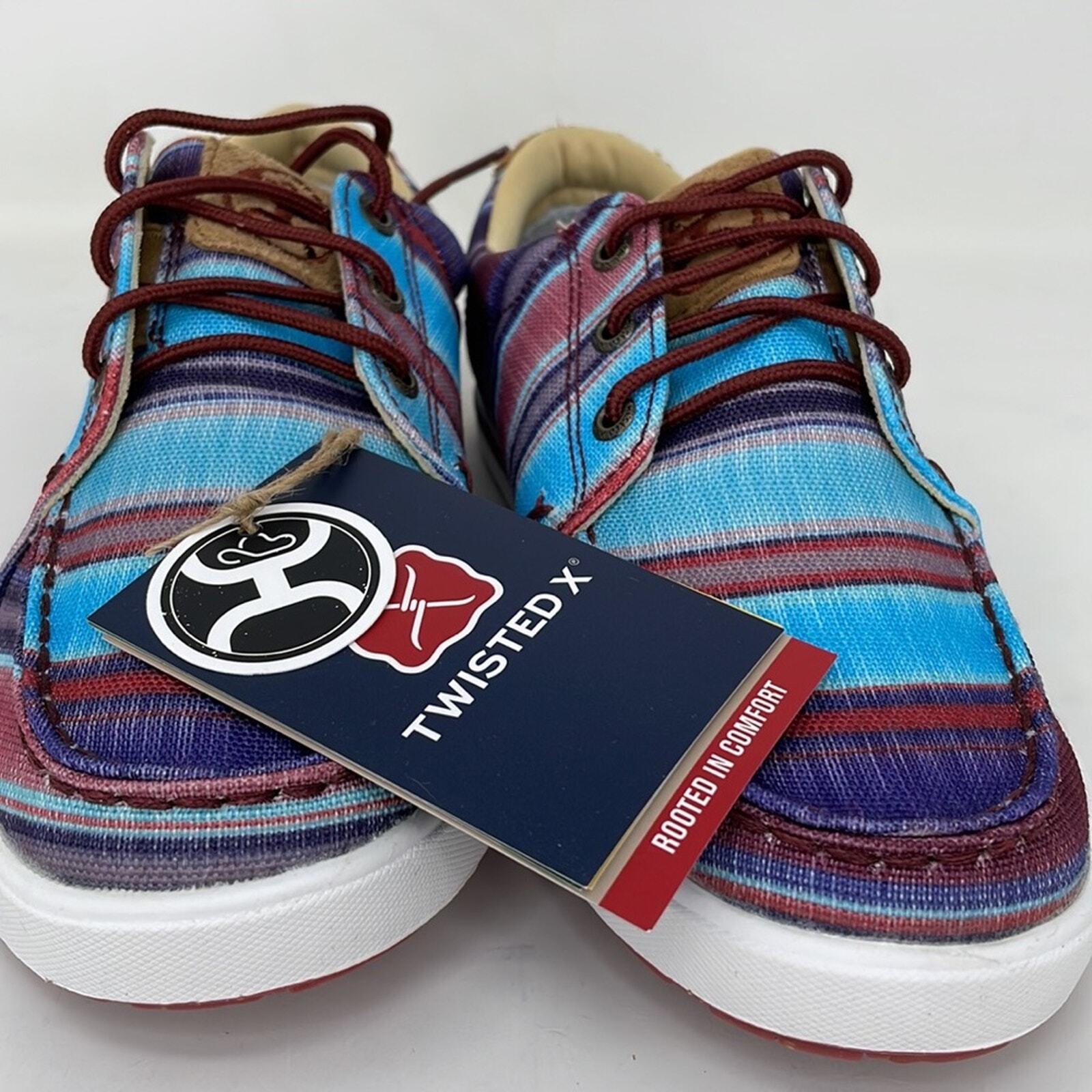 Twisted X NWT Women’s 7 Shoes Sneakers Hooey Loper Blue Red Multi ...
