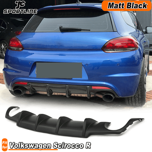 Fit for Volkswagen Scirocco R Bumper 09-14 Matt Black Rear Diffuser ...