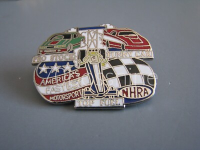 1990's NHRA FUNNY CAR TO FUEL PRO STOCK LOGO NHRA DRAG RACING HAT PIN ...