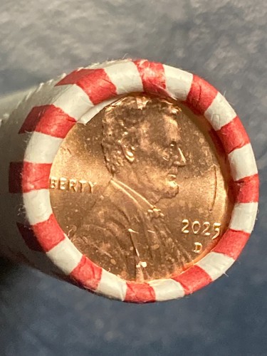 2025 D Lincoln Shield Cent Roll, with Obverse Ender. Sealed Bank Roll ...