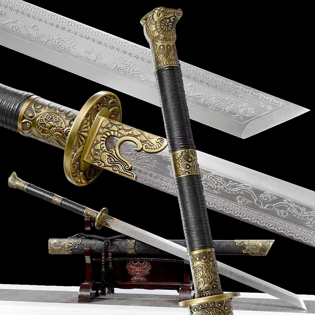 Long Handle Saber WuShu Tang Dao Sharp 1095Carbon Steel Chinese ...