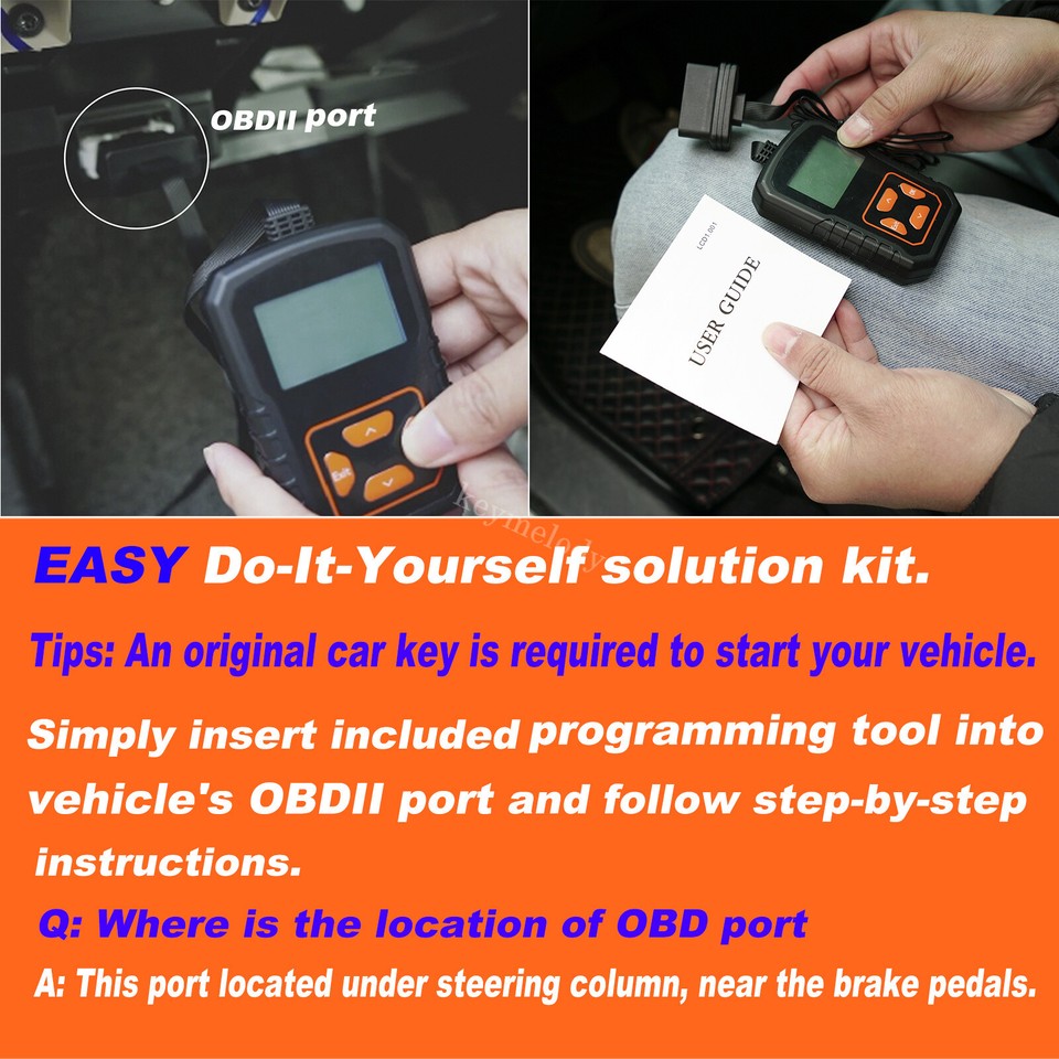 2 Remote Key Fob 4 Buttons + Programming Tool for Jeep Patriot Wrangler ...