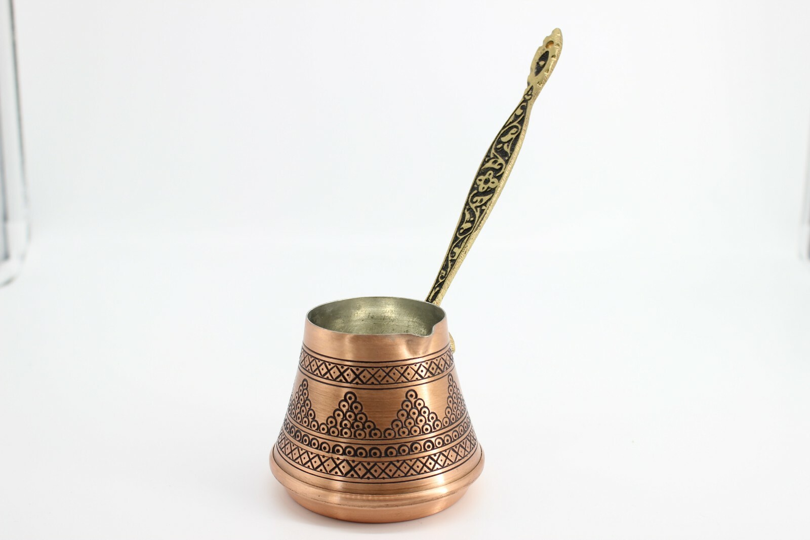 Turkish Handmade Handcarved Copper Coffee Maker Pot Cezve Jezve ibrik ...