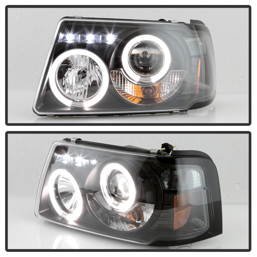 Blk 2001-2011 Ford Ranger LED Halo Projector Headlights w/Built In ...